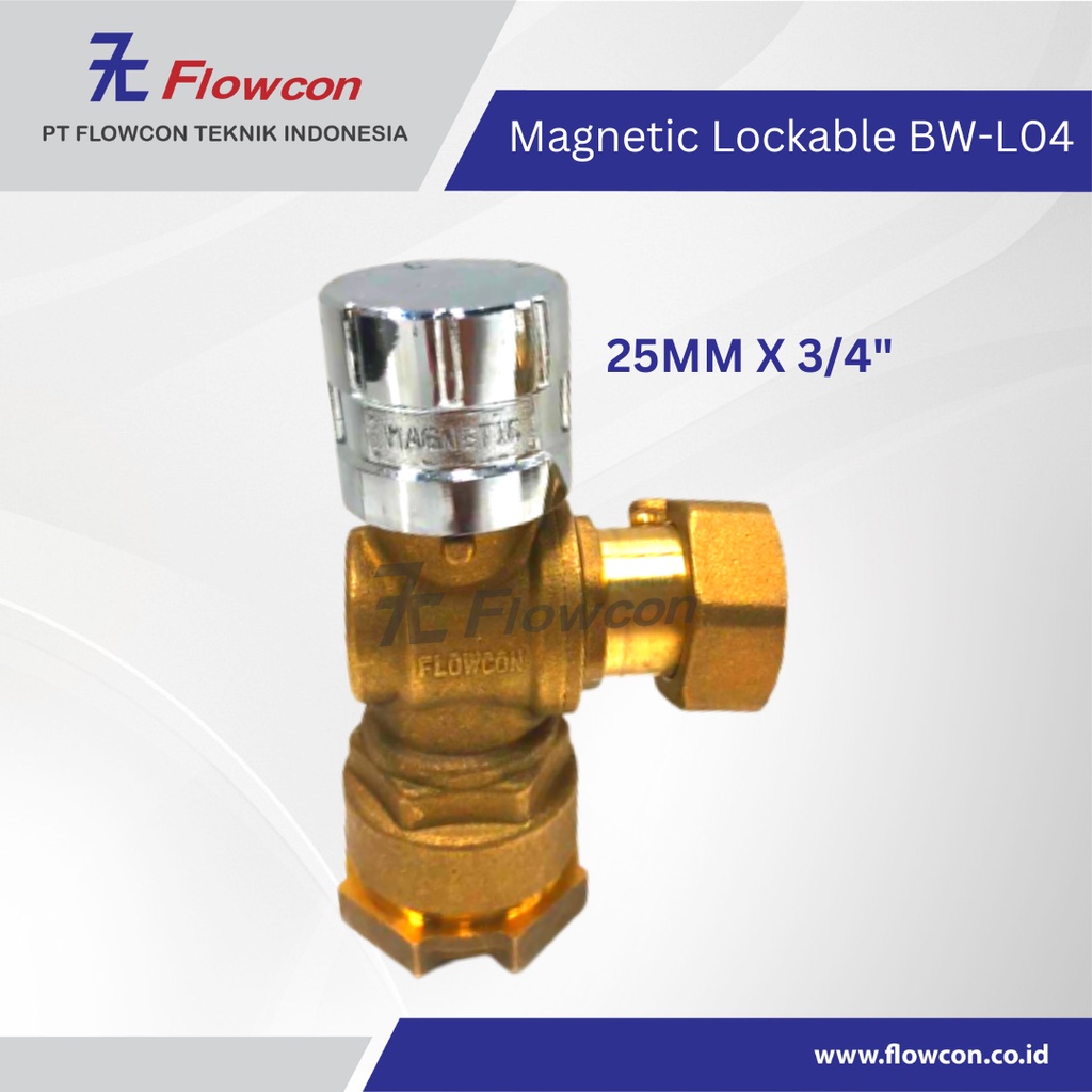 Jual BALL VALVE MAGNETIC LOCKABLE DN15 X 3/4 X 25MM FLOWCON | Shopee ...