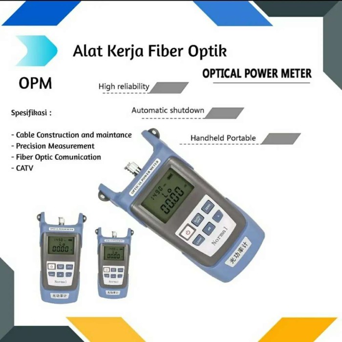 Jual Optical Power Meter Cable Tester Kabel Fiber Optic FTTH auar1u590 ...