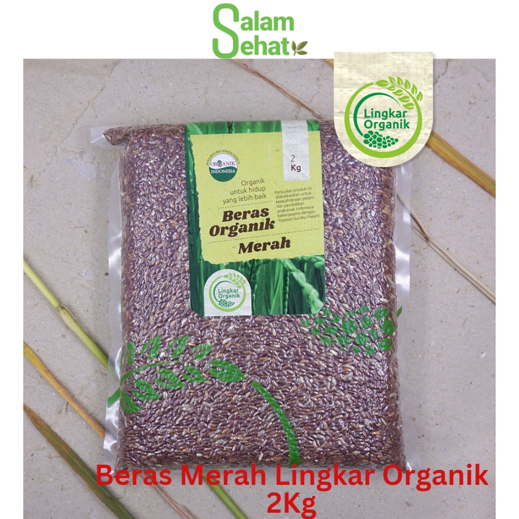 Jual Beras Merah Organik 2Kg Lingkar Organik | Shopee Indonesia