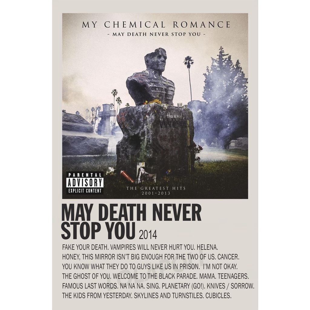 Jual Poster Cover Album May Death Never Stop You - My Chemical Romance ...