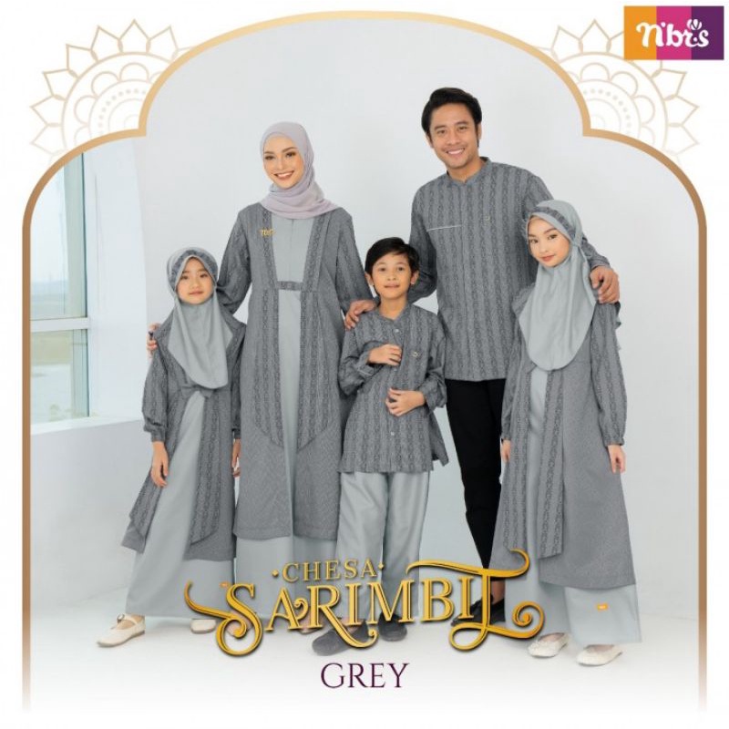 Jual NIBRAS SARIMBIT CHESA GREY SET COUPLE NIBRAS | Shopee Indonesia