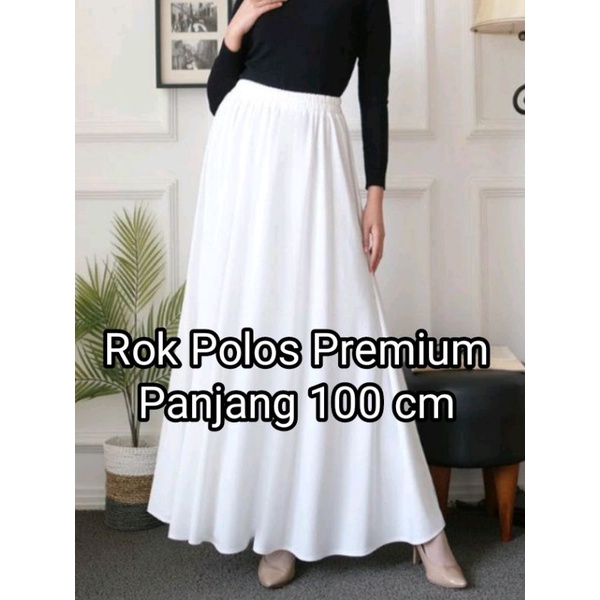 Jual ZIKA Skirt Panjang 100 cm || Rok Polos Mayung Premium | Shopee Indonesia