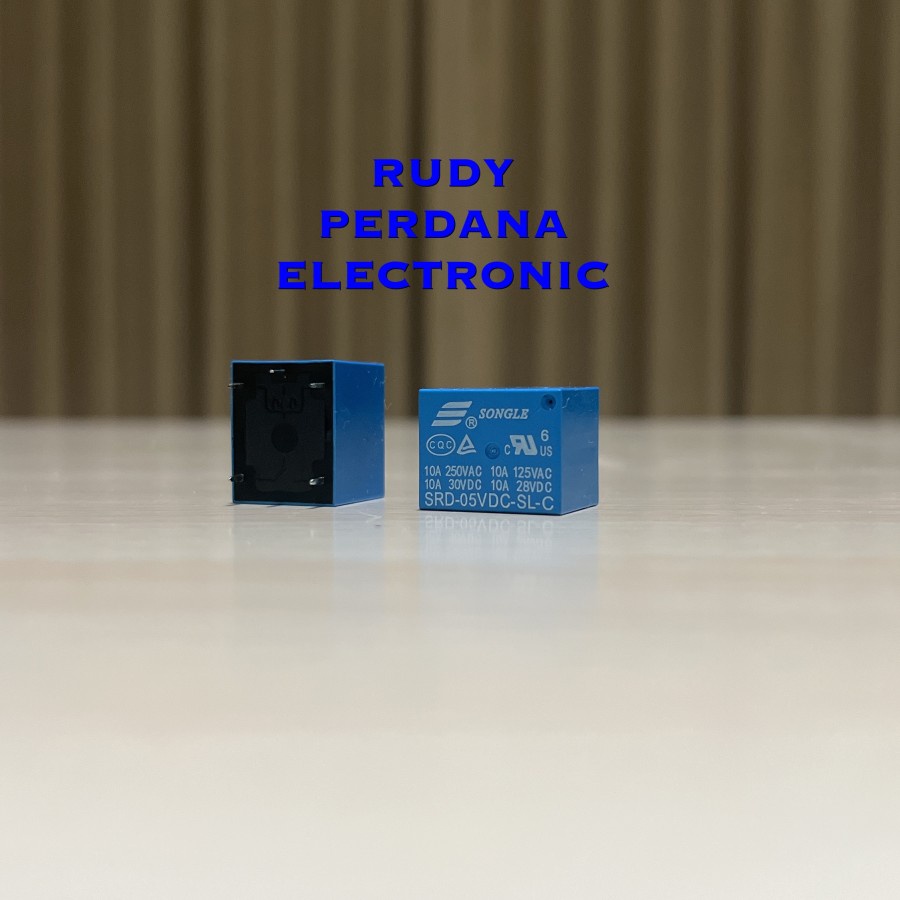 Jual RELAY 5 PIN 5P KAKI 5V 5 VOLT 10 AMPERE 10A SONGLE SRD-05VDC-SL-C ...