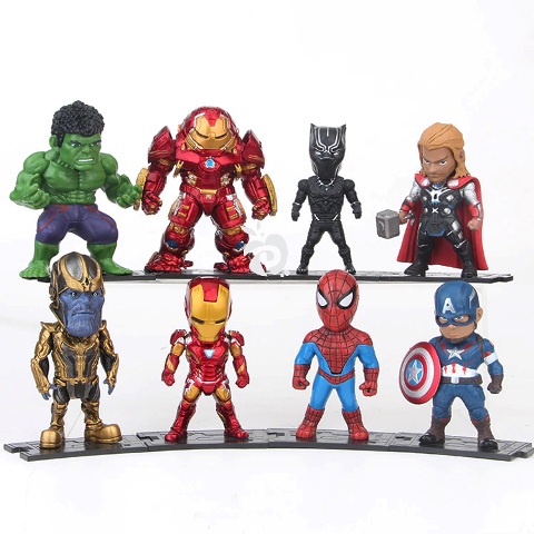 Jual Avengers Chibi Hulkbuster Figure Set isi 8 Mainan Pajangan ...