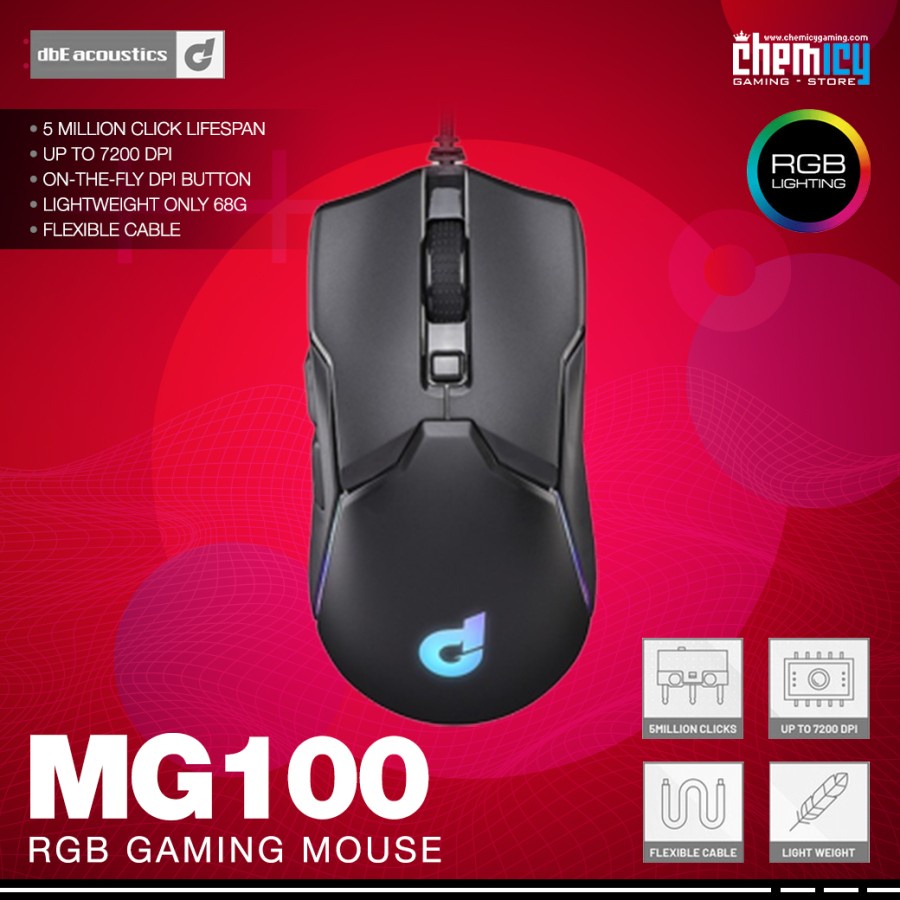 Jual dBE MG100 / MG 100 RGB Superlight Gaming Mouse | Shopee Indonesia