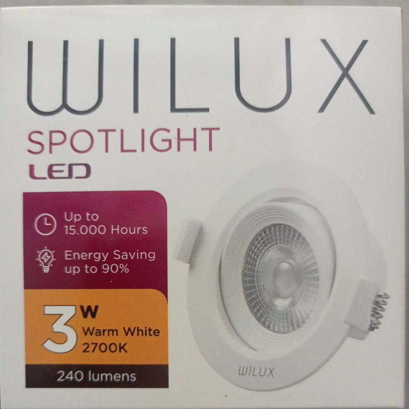Jual Lampu LED Spothlight Wilux 3 Watt 2700k Kuning Panel Sorot ...