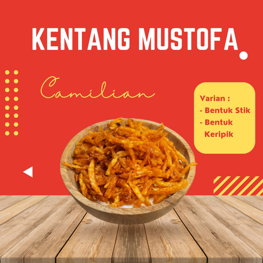 Jual [Bentuk Panjang/Stik] Kentang Mustofa/ Keripik Kentang Balado ...