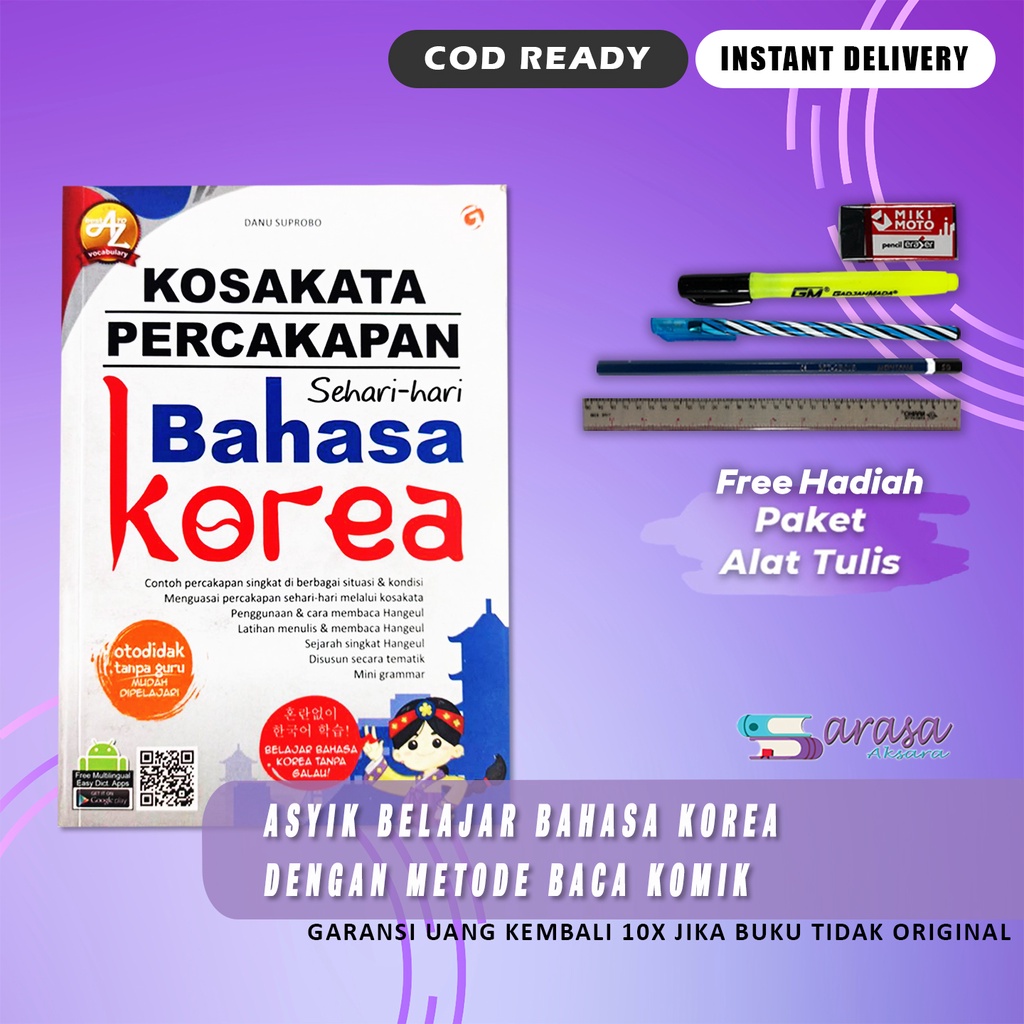 Jual Buku Belajar Bahasa Korean Kosakata Percakapan Sehari-Hari Bahasa Korea | Shopee Indonesia