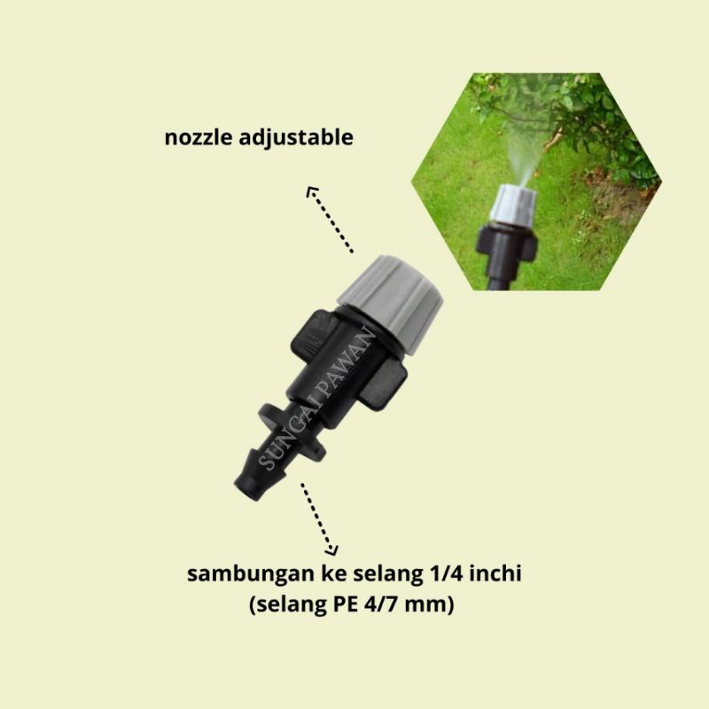 Jual sistem fertigasi irigasi micro nozzle nosel sprayer semprotan ...
