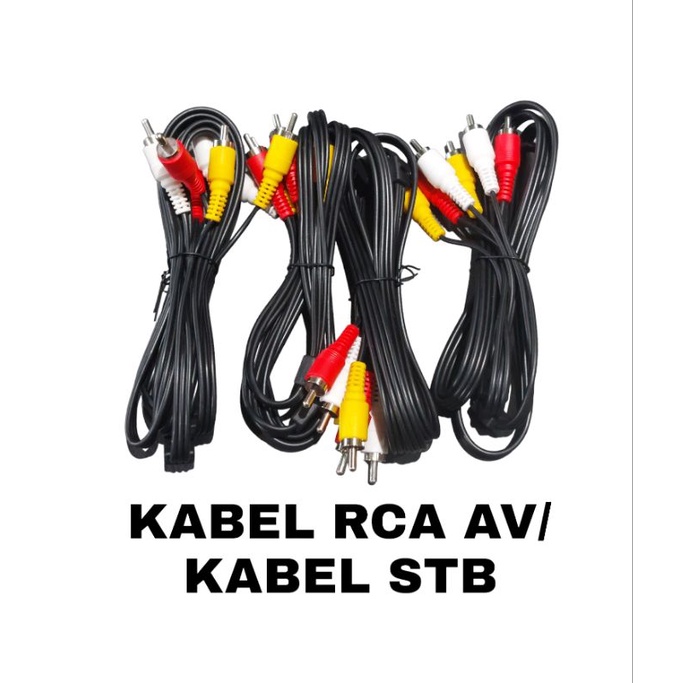 Jual Kabel AUX AUDIO/VIDEO Kabel RCA STB set top Box panjang 120cm ...