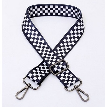 Jual Tali tas bag strap/tali gitar - Black white catur - lebar 4cm ...