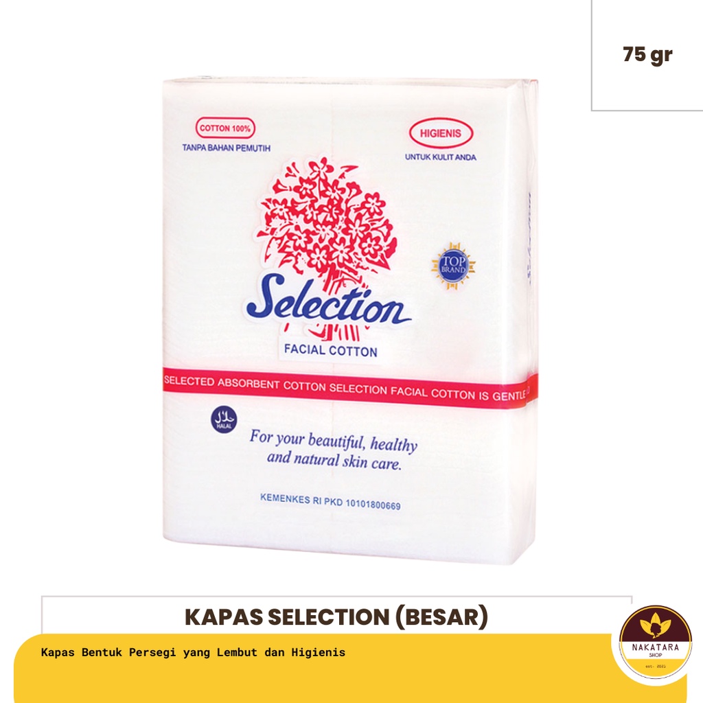 Jual KAPAS SELECTION FACIAL COTTON 75 GRAM (BESAR) | Shopee Indonesia