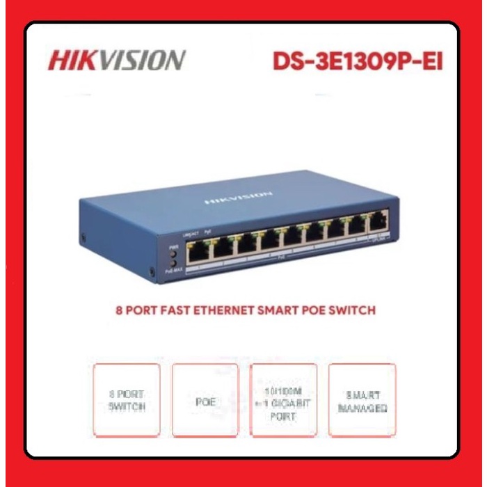 Jual Switch POE Hikvision 8 Port DS-3E1309P-EI - Smart POE Switch | Shopee Indonesia