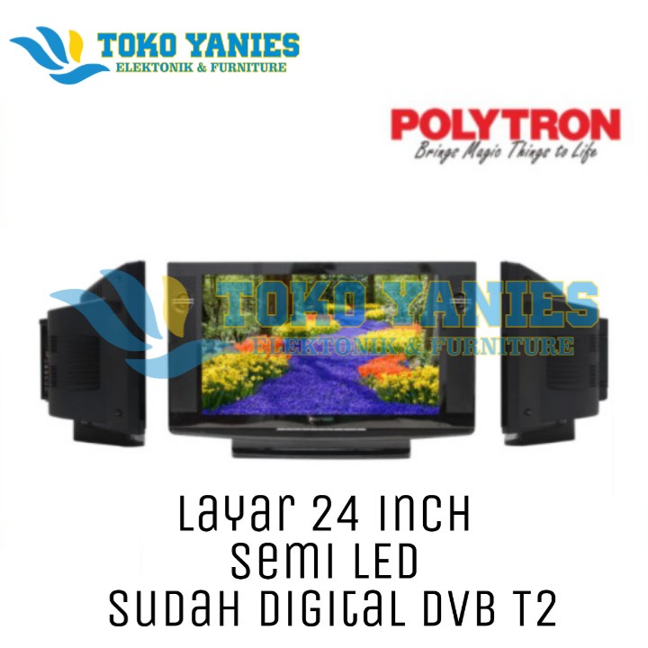 Jual TV LED POLYTRON 24inch PLD 24V123 SEMI TABUNG | Shopee Indonesia