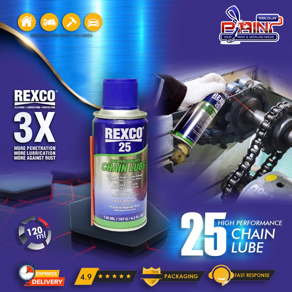 Jual REXCO 25 Pelumas Rantai High Performance Chain Lube 120ml | Shopee ...