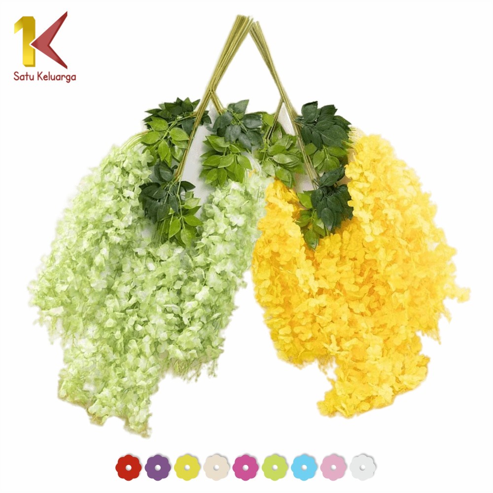 Jual Satu Keluarga Bunga Hias Wisteria Ornamen C745 Tanaman Rambat ...