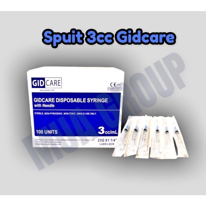 Jual Spuit 3cc Gidcare / 3 ml 3 cc Gid Care BOX | Shopee Indonesia