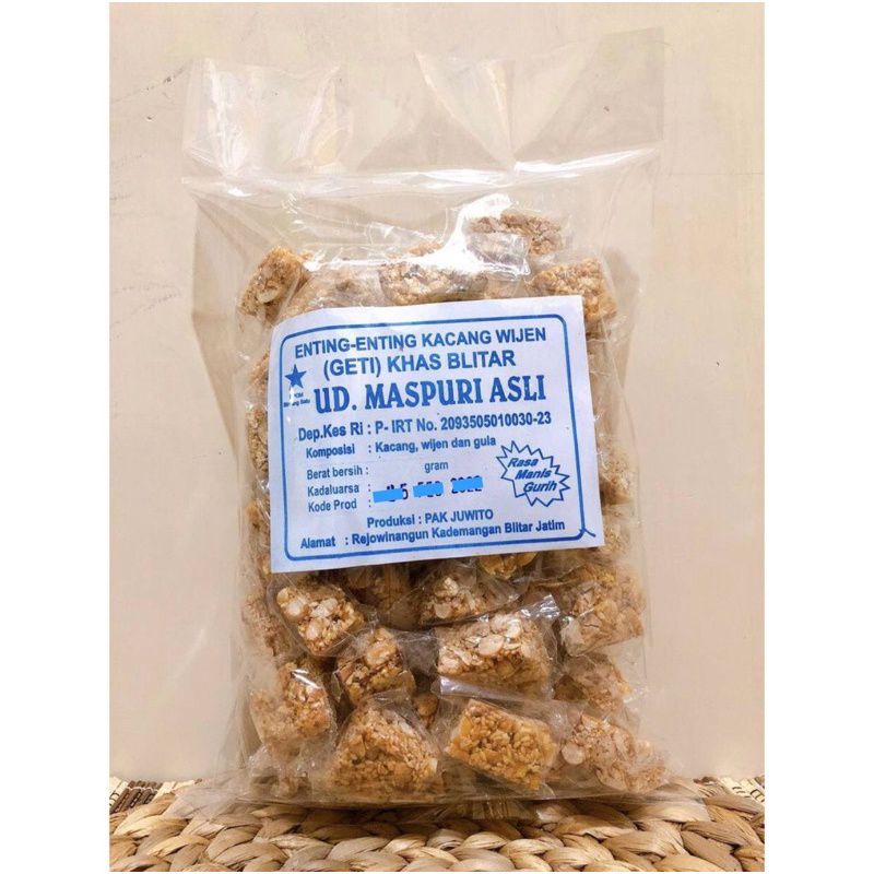 Jual ENTING ENTING GETI KACANG WIJEN 500GR OLEH -OLEH KHAS BLITAR ...