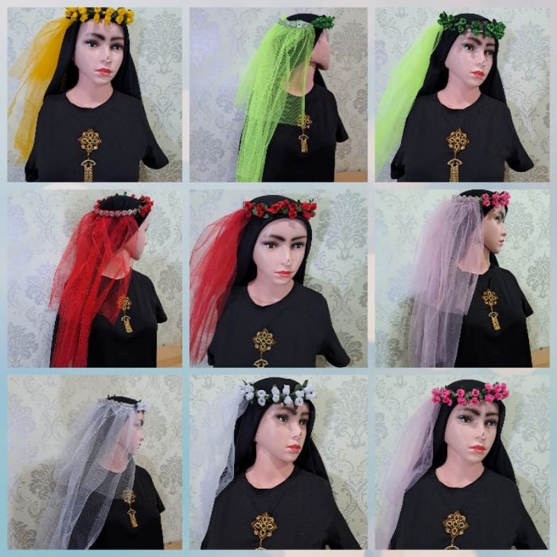 Jual Mahkota bunga dengan selayer/mahkota bunga tulip | Shopee Indonesia