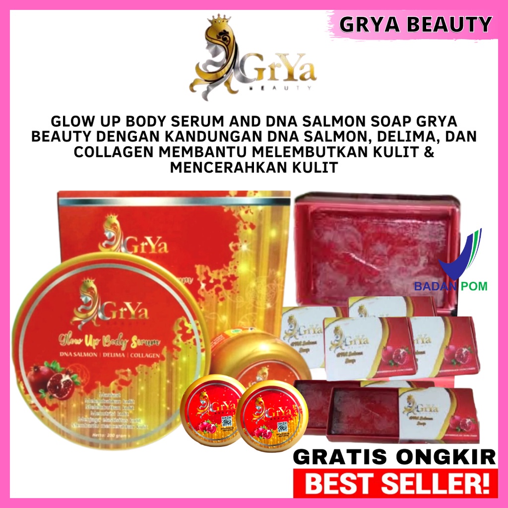 Jual PAKET HEMAT GLOW UP BODY SERUM GRYA BEAUTY + GRYA BEAUTY SOAP SKINCARE BPOM DNA SALMON ...