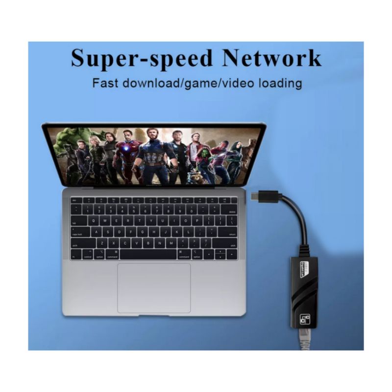 Jual adapter type c usb 3.0 ethernet kabel to rj45 lan internet ...