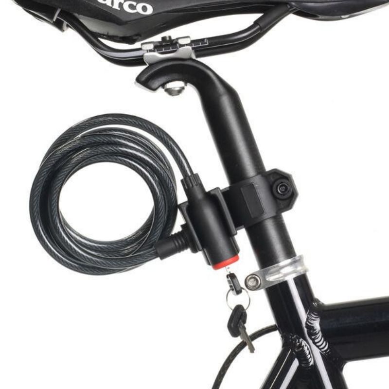 Jual kunci gembok sepeda - cable coil lock stainless steel - kunci ...