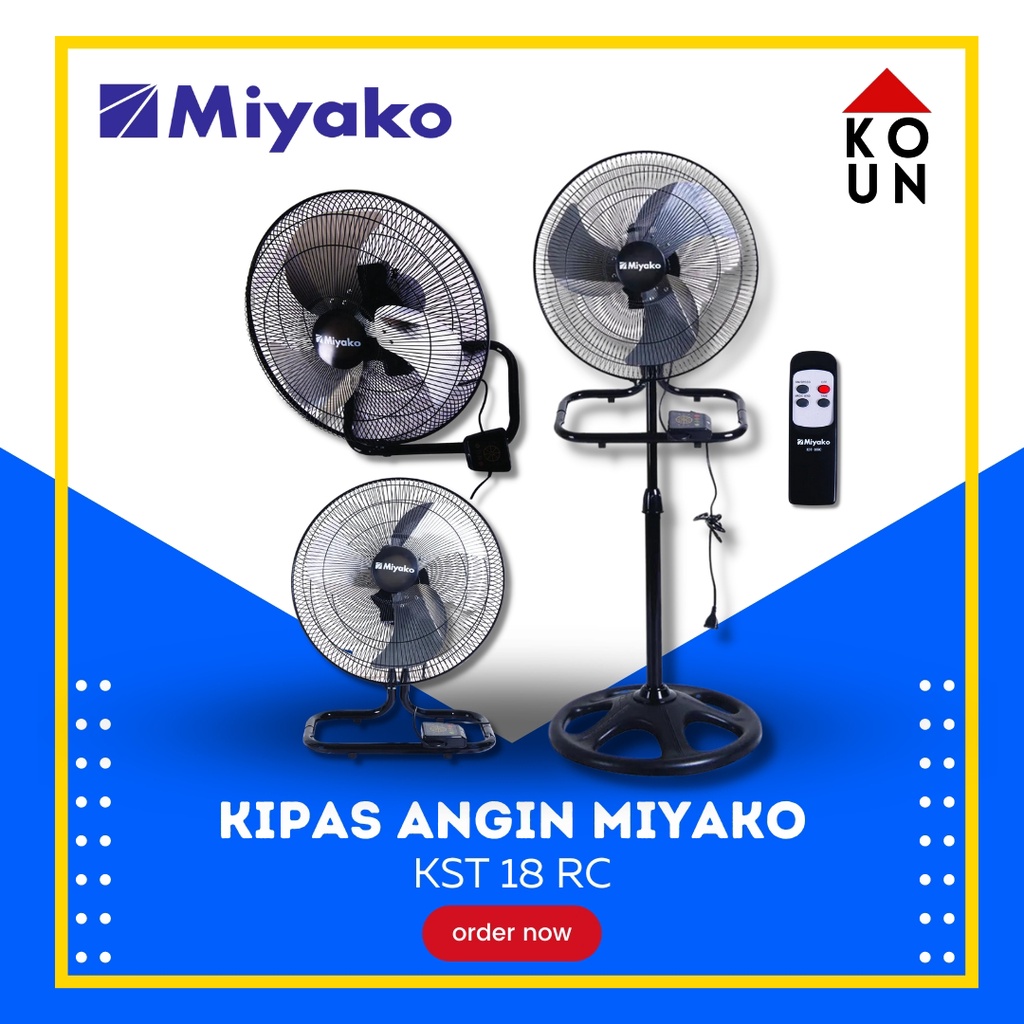 Jual (COD READY) Kipas Angin MIYAKO 18RC 3in1 / KIPAS ANGIN Miyako KST-18RC / KST18RC / KST 18RC ...
