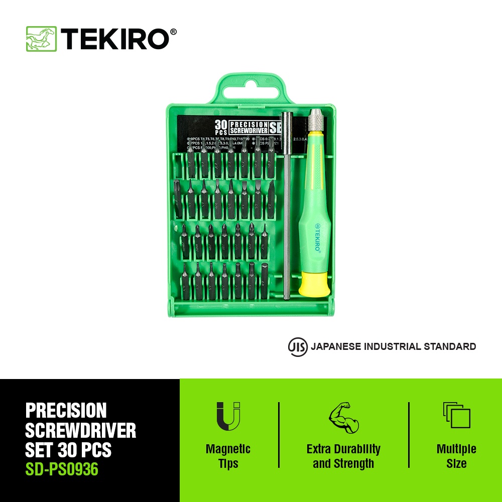 Jual TEKIRO SET OBENG PRESISI 30 PCS /OBENG SET 30 IN 1 | Shopee Indonesia