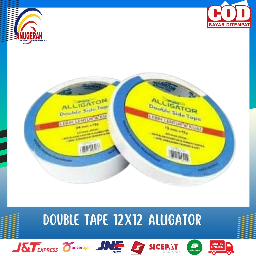 Jual ALLIGATOR DOUBLE TAPE 12 X 12 (PCS) | Shopee Indonesia