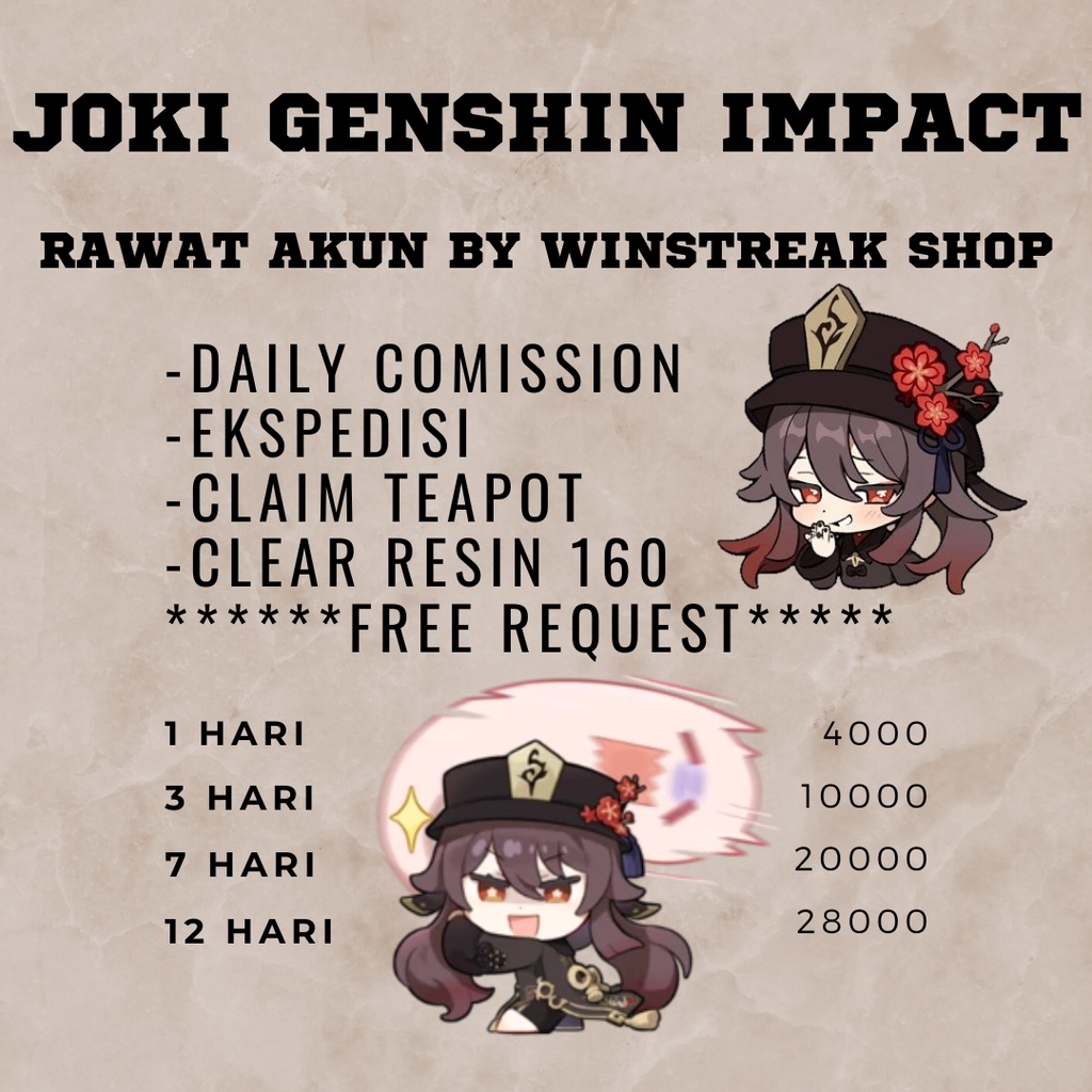 Jual JOKI GENSHIN IMPACT / RAWAT AKUN | Shopee Indonesia