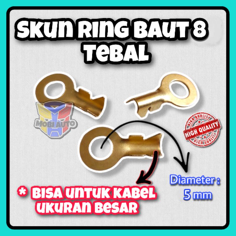 Jual Skun Ring Baut 8 M5 Tebal Untuk Kabel Ukuran Besar (Harga 1 Pcs ...