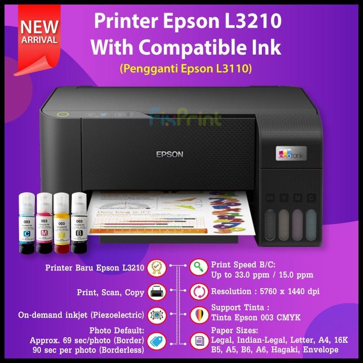 Jual Terbaru !!! Epson Ecotank L3210 / L3216 A4 All-In-One Ink Tank Printer | Shopee Indonesia
