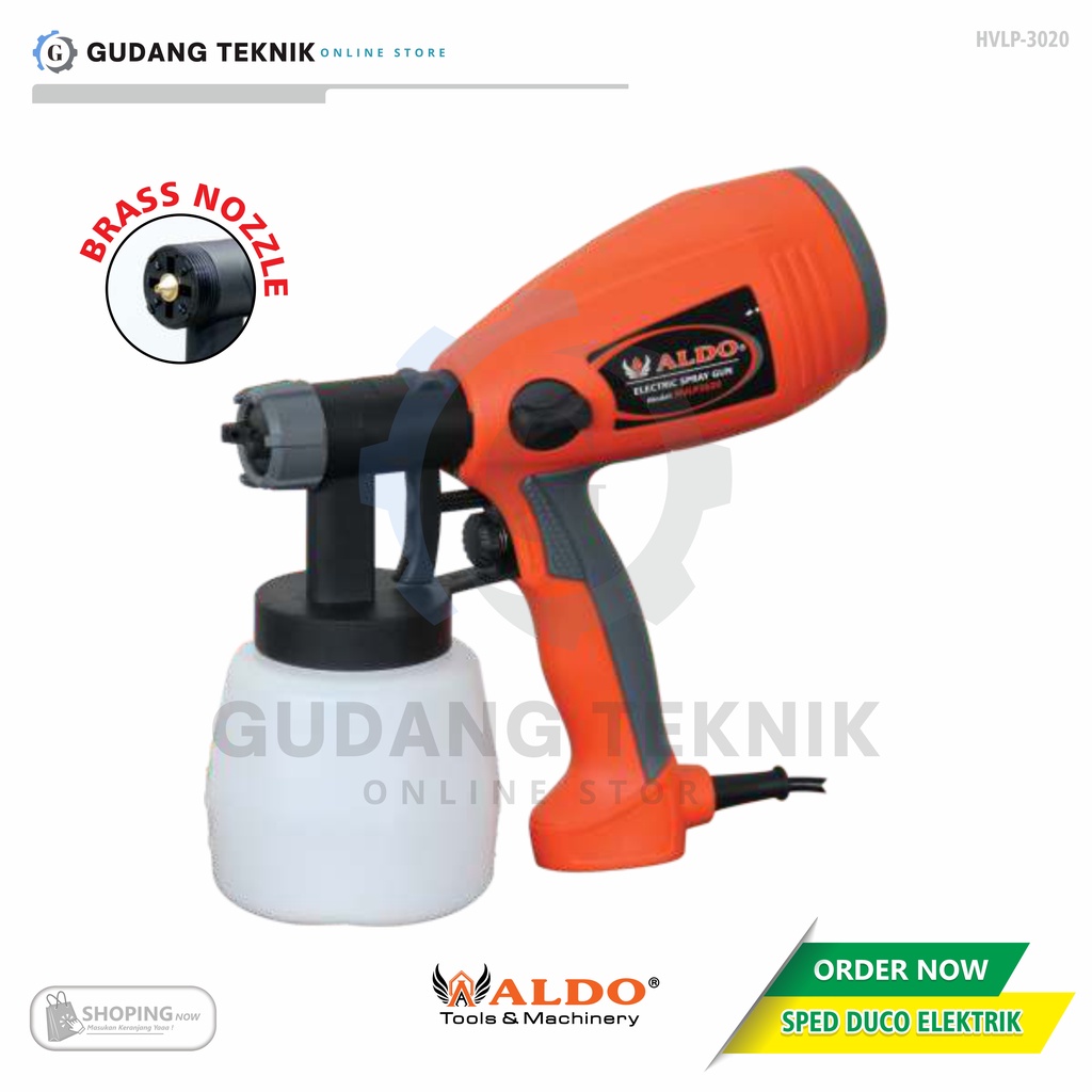 Jual Mesin Sped Duco Electrik 400W ALDO HVLP-3020 / Mesin Spray Gun ...