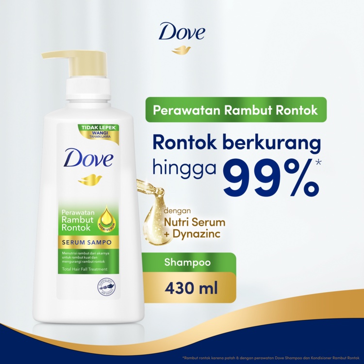 Jual Dove Shampo Perawatan Rambut Rontok Sampo 430ml | Shopee Indonesia