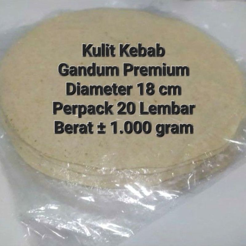 Jual Kulit Kebab Gandum Premium 18 cm Isi 20 Lembar Tortila Tortilla ...