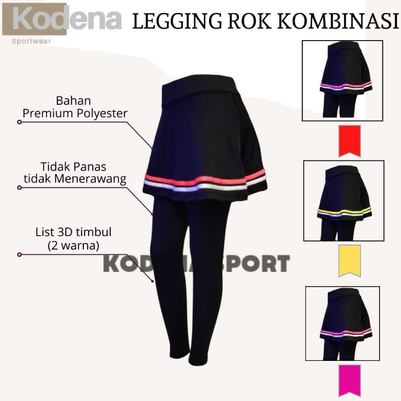 Jual Legging Rok List Bahan Super Premium/Legging Zumba,Yoga,Gym ...