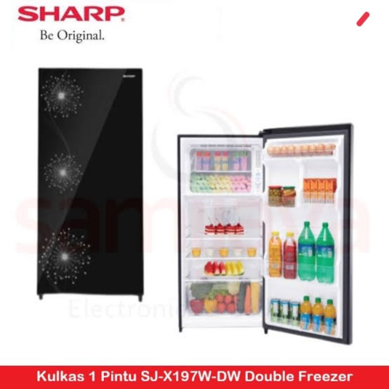 Jual KULKAS SHARP 1 PINTU DOUBLE FREEZER 197WDW KULKAS 1 PINTU SHARP ...