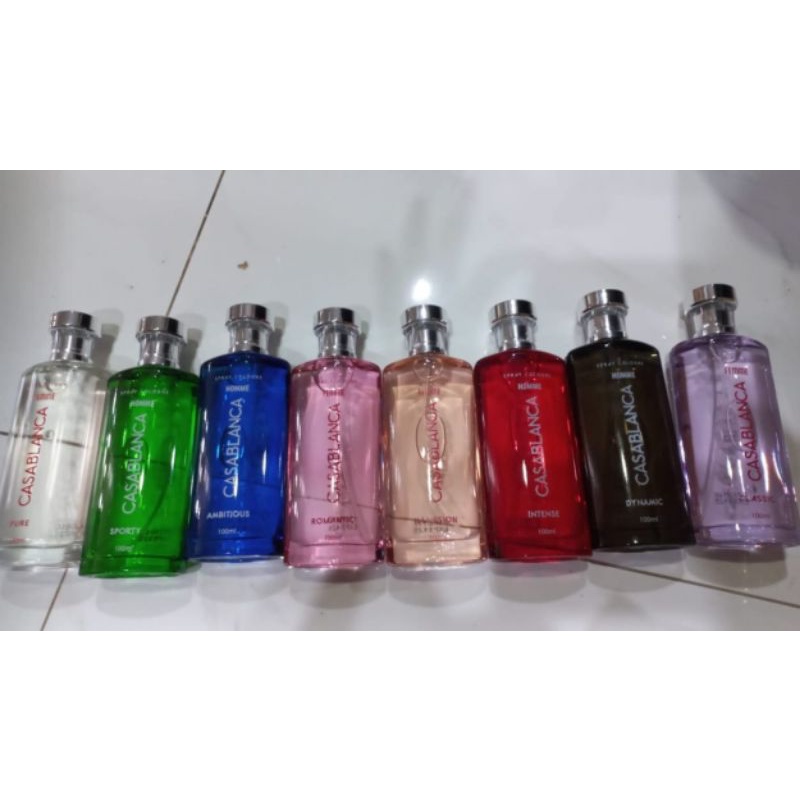 Jual MINYAK WANGI CASABLANCA SPRAY COLOGNE BOTOL KACA 100ML | Shopee ...