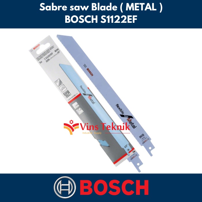 Jual Mata Gergaji Sabre Saw S 1122 EF Bosch S1122EF Flexible for Metal ...