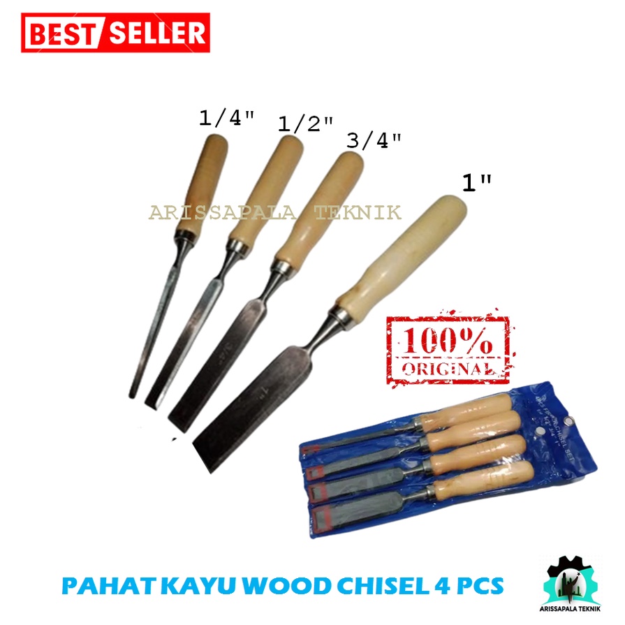 Jual Pahat Kayu Wood Chisel Set 4 pcs CRV Heavy Duty | Shopee Indonesia