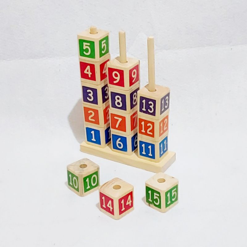 Jual edukasianakpintar_indonesia - Balok huruf - Balok angka - Balok ...