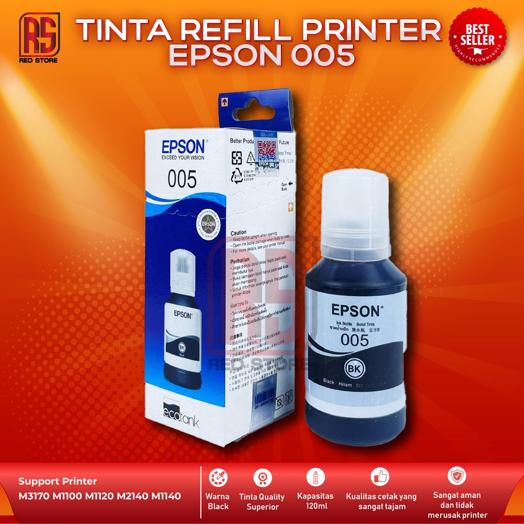 Jual Tinta Epson 005 Hitam Untuk Tipe Printer M1100 M1120 M1140 M2140 ...