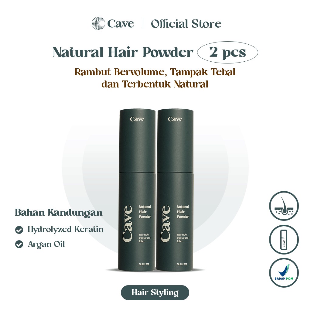 Jual Cave Natural Hair Powder 10 gr 2 pcs - Bedak Styling Rambut Pria ...