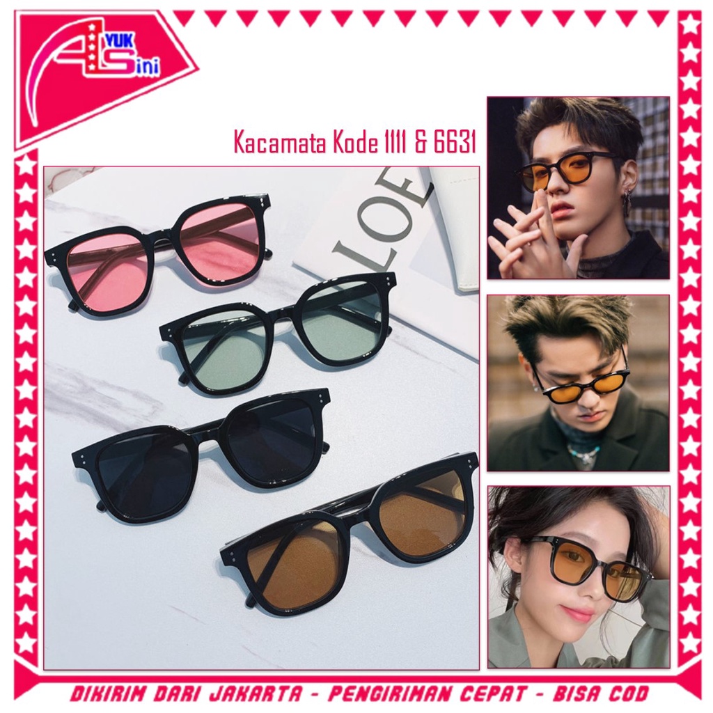 Jual AS Kacamata Hitam Fashion Wanita 1111 KacaMata Fashion 6631 Vintage Retro Korea Sunglasses ...