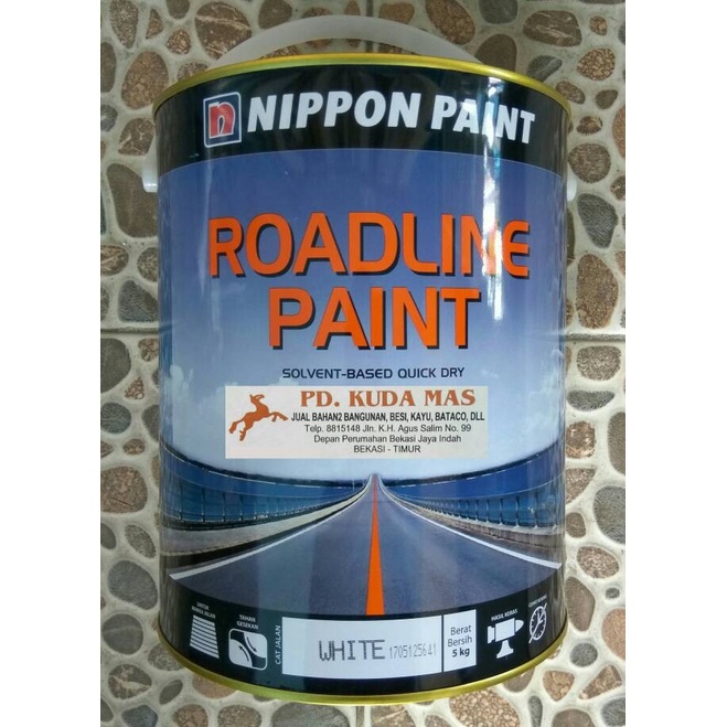 Jual CAT MARKA JALAN/ROADLINE PAINT PUTIH/WHITE NIPPON PAINT 5 KG ...