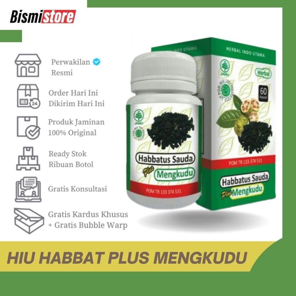 Jual Habbatussauda Plus Mengkudu Hiu 60 Kapsul Obat Kolesterol DAn Gula ...