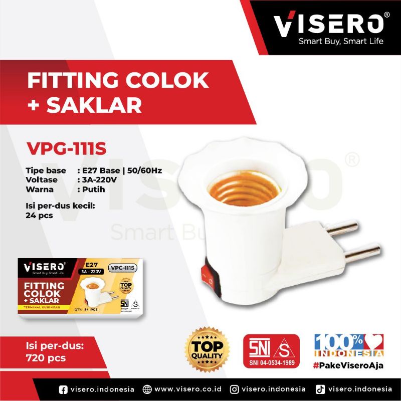 Jual Fitting Colok + Switch Visero (SNI) | Shopee Indonesia
