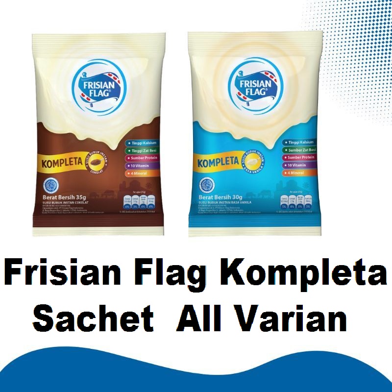 Jual Frisian Flag Kompleta Sachet 35 gr All Varian - Susu Bendera Bubuk ...