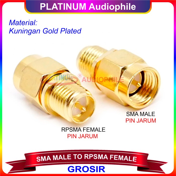 Jual Konektor SMA Male to RPSMA Female I-5 Connector RF Adapter Modem ...