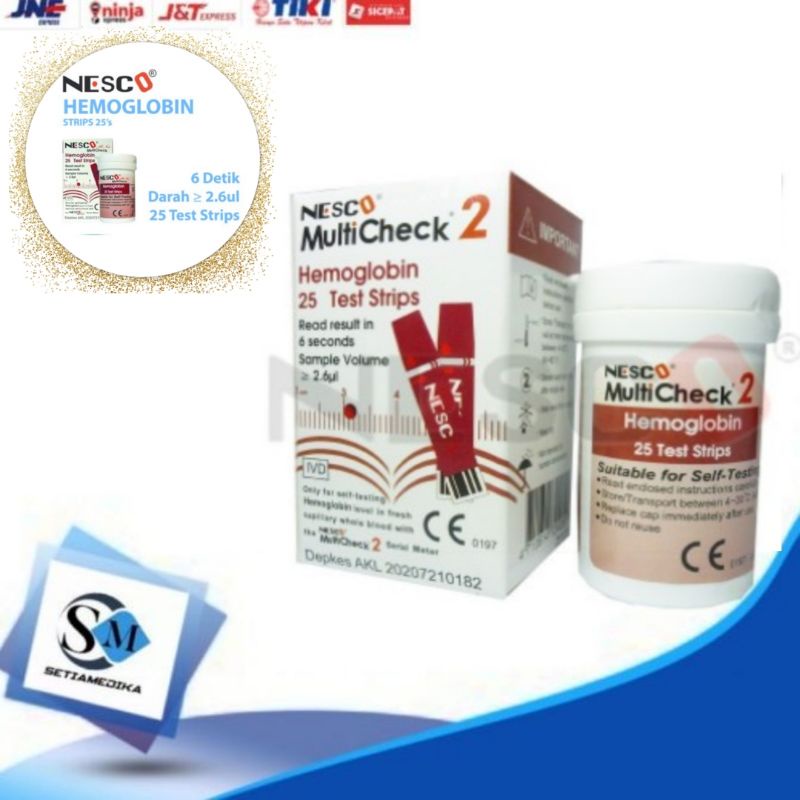 Jual Strip Nesco HB / Cek hemoglobin isi 25 ed 2026/03 | Shopee Indonesia